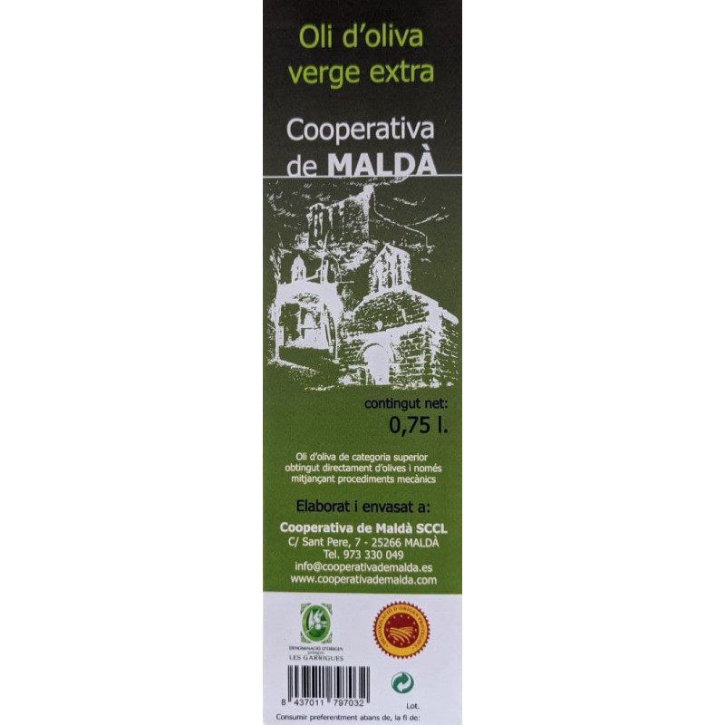 Aceite de oliva virgen extra arbequina | Cooperativa de Maldà